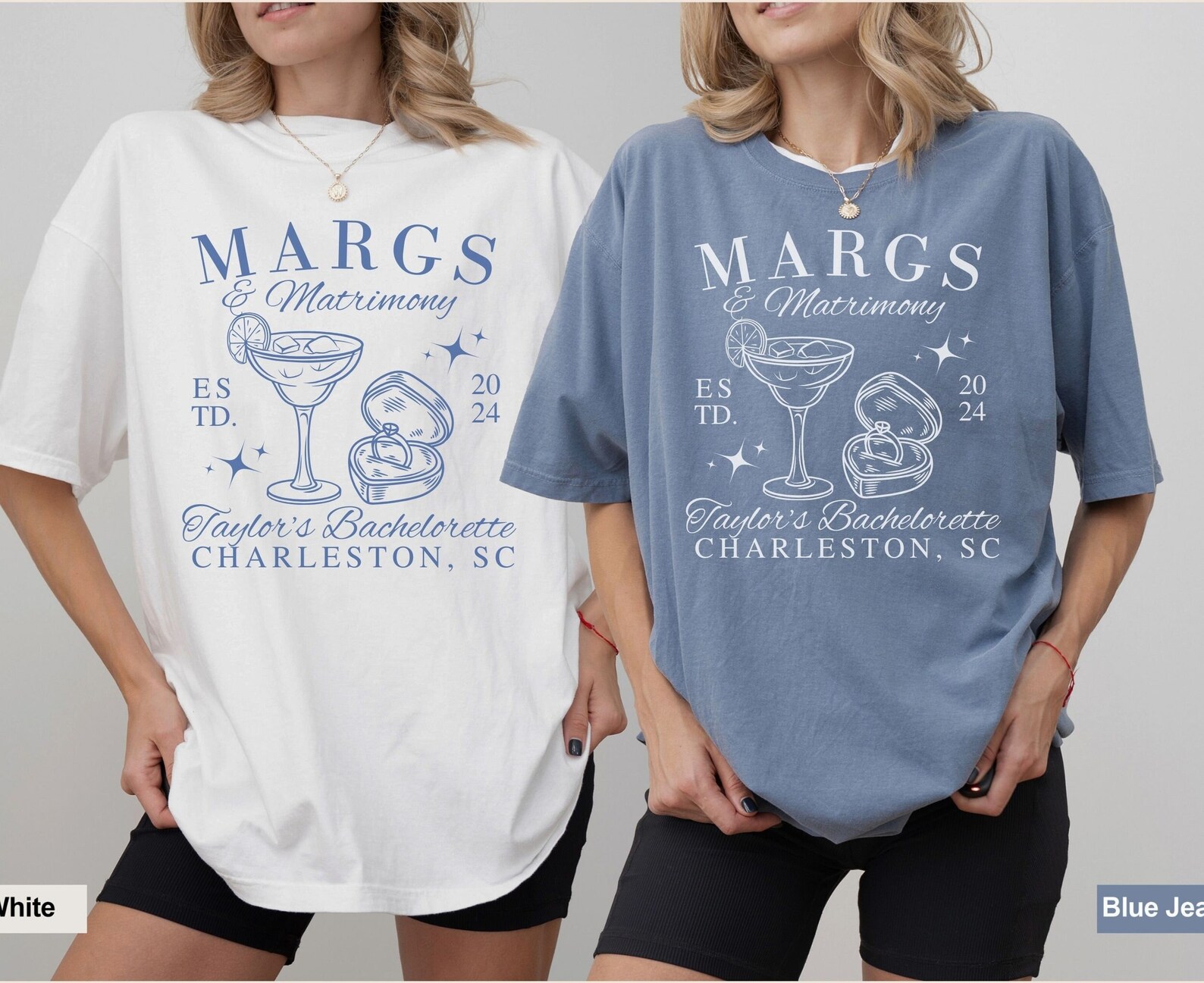 Custom Bachelorette Party Shirts Margs and Matrimony Social Club ...