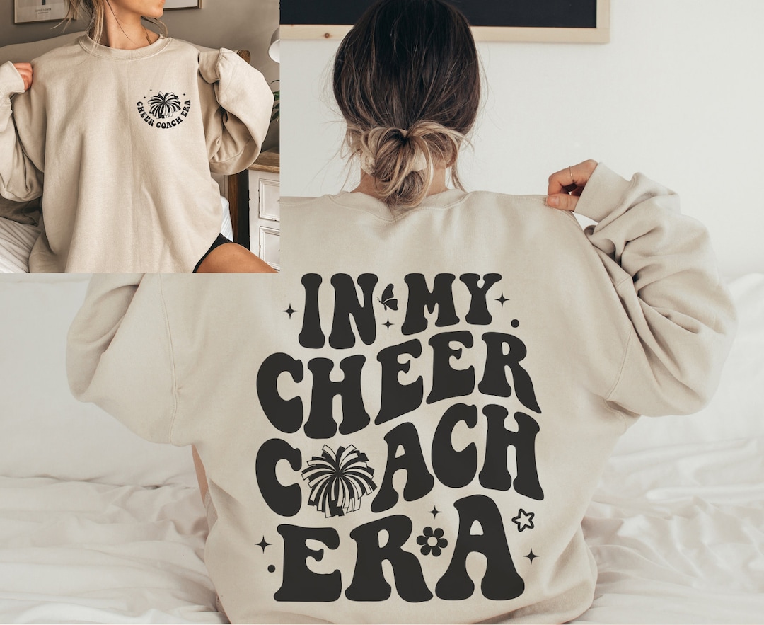 In My Cheer Coach Era Crewneck Sweatshirt, Eras Sweater, Cheerleader ...