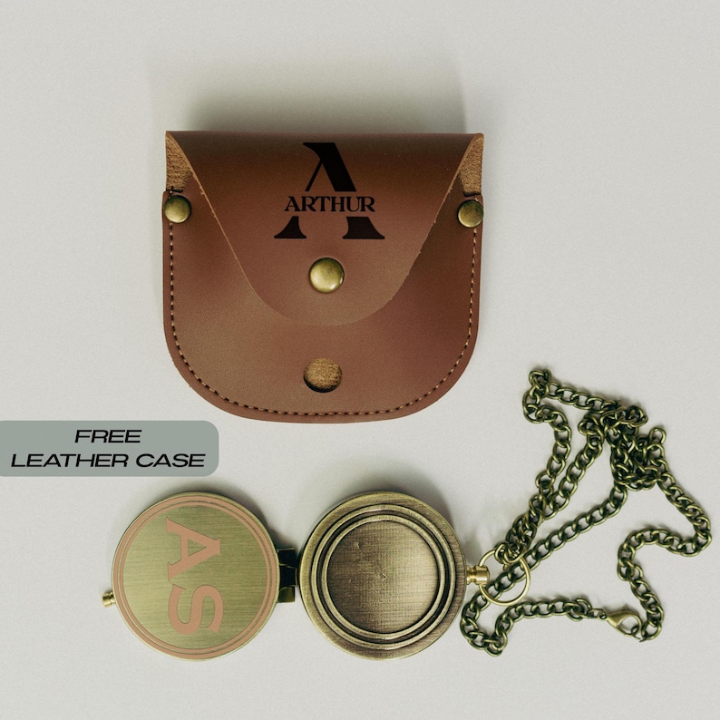 Personalized Compass Gift for Him, Engraved Brass Compass, Anniversary ...