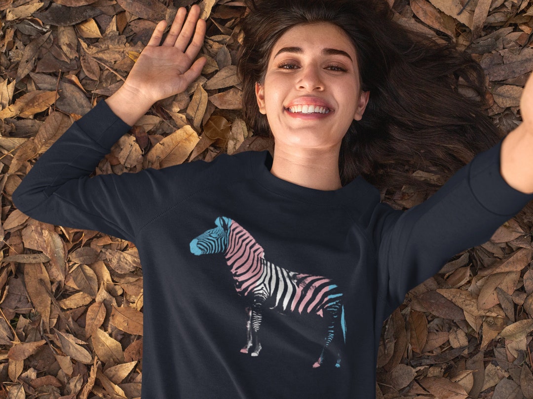 Transgender Flag Colours on a Zebra Stripes, Trans Colours, Cute Zebra ...