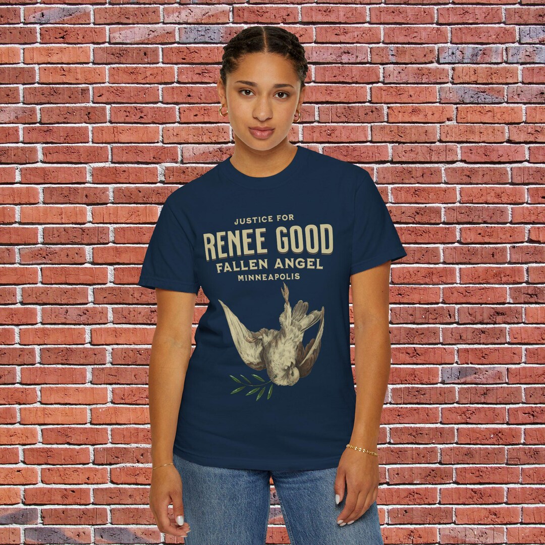 Justice for Renee Good Fallen Angel T-shirt | Minneapolis Memorial Tee ...