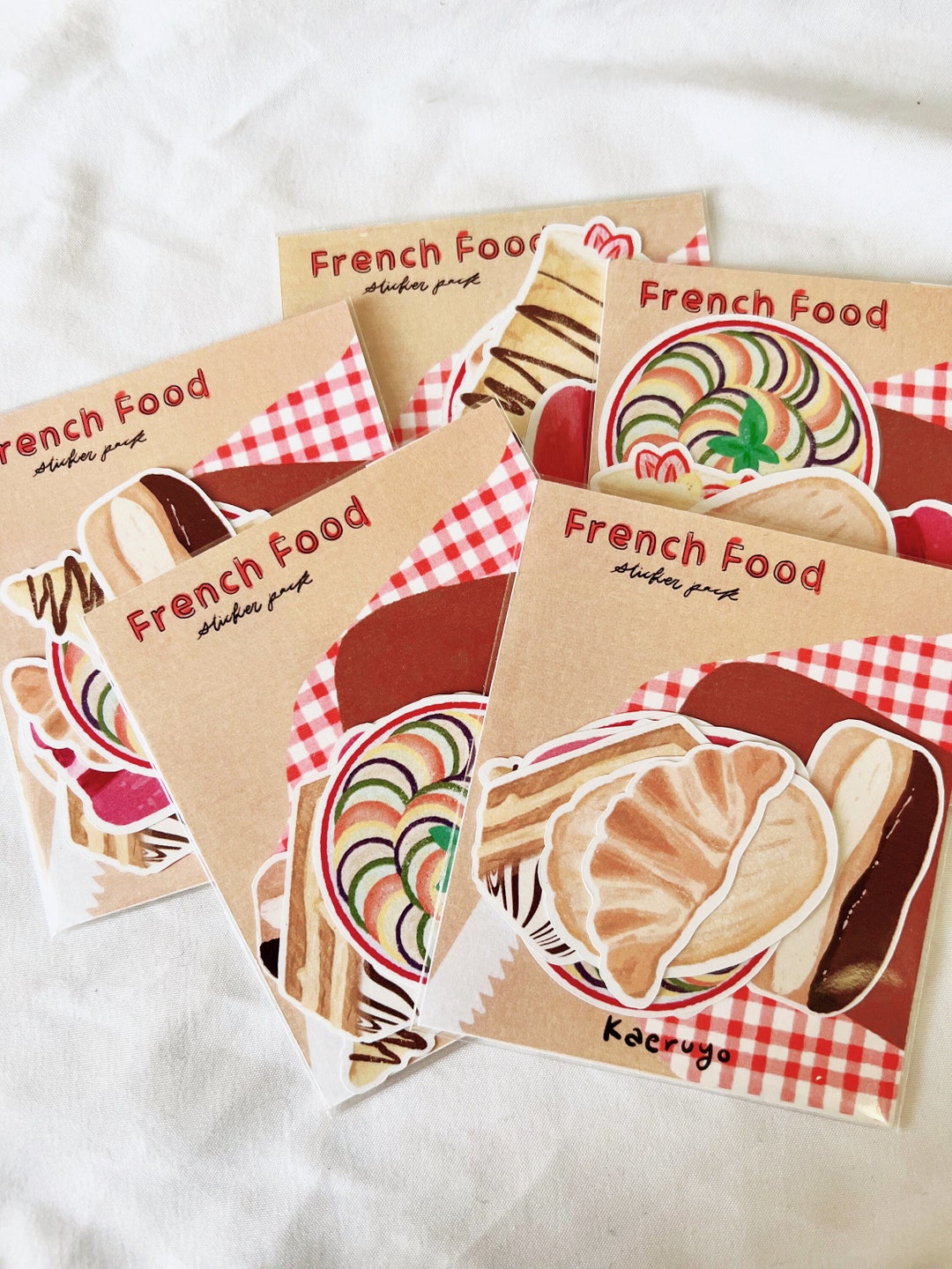 French Food Sticker Pack - Etsy