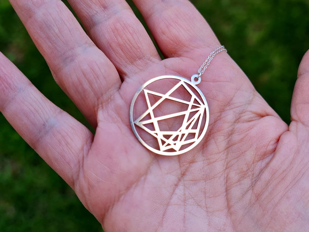 Personalized Birth Chart Aspects Necklace Silver, Stylized Horoscope ...