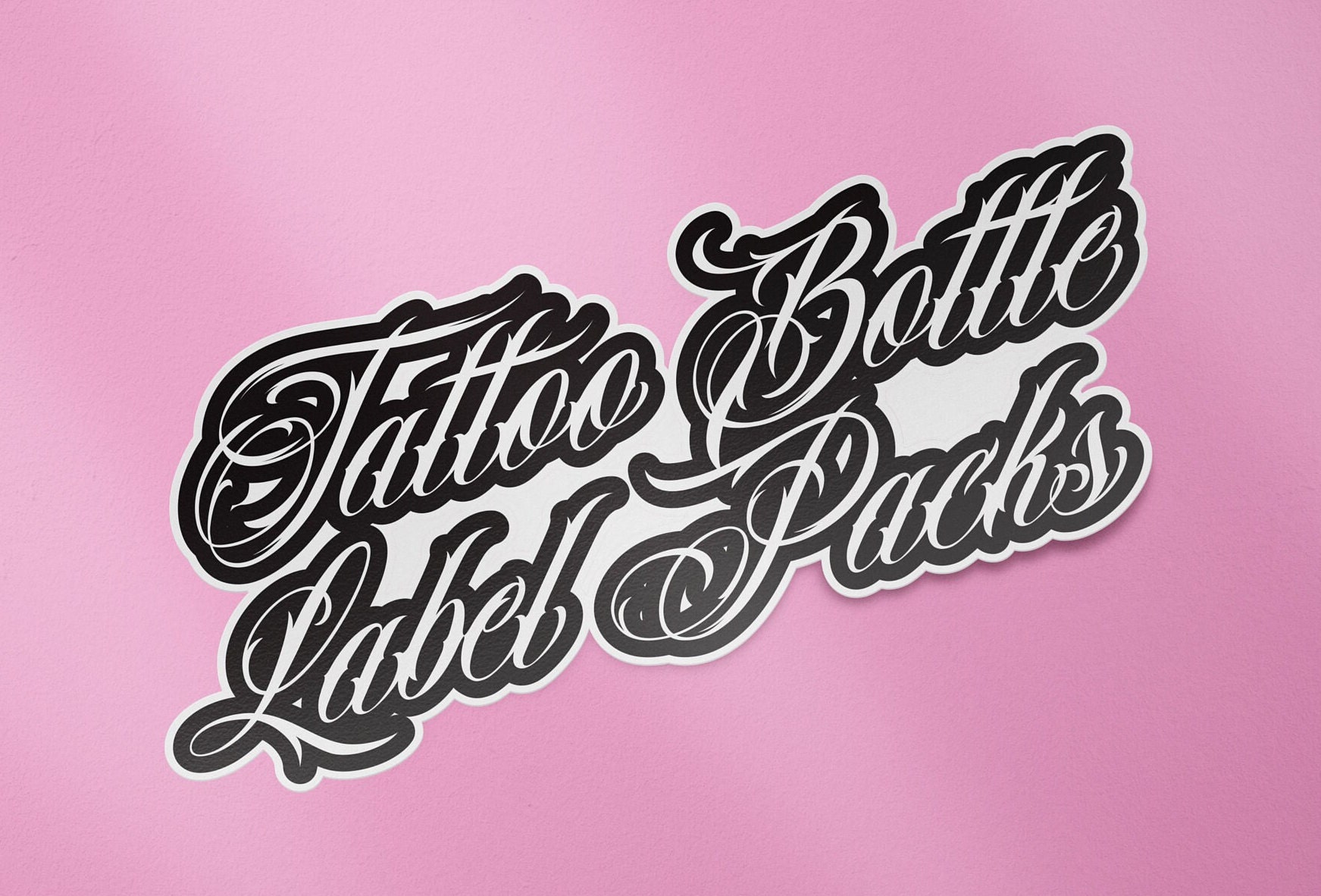 Script Tattoo Bottle Label Packs, Tattoo Labels, Waterproof Labels ...