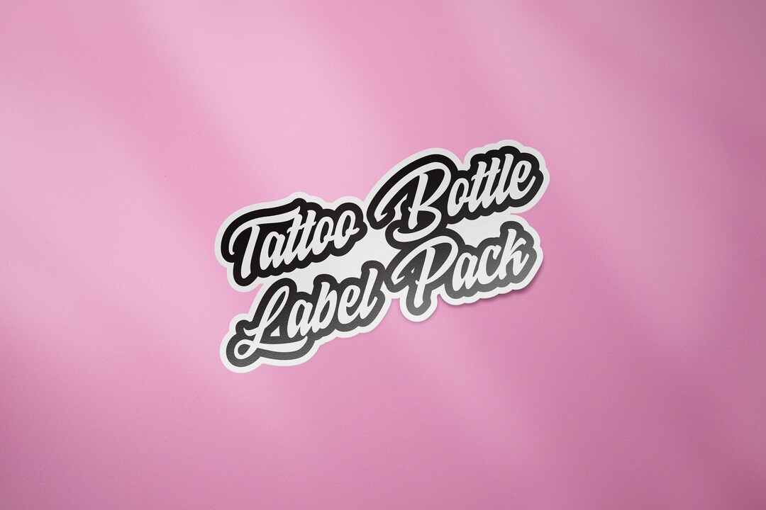 Custom Tattoo Bottle Labels Pack, Tattoo Stickers, Tattoo Labels ...
