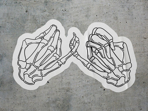Pinky Promise Skeleton Sticker Best Friend Sticker Friend | Etsy