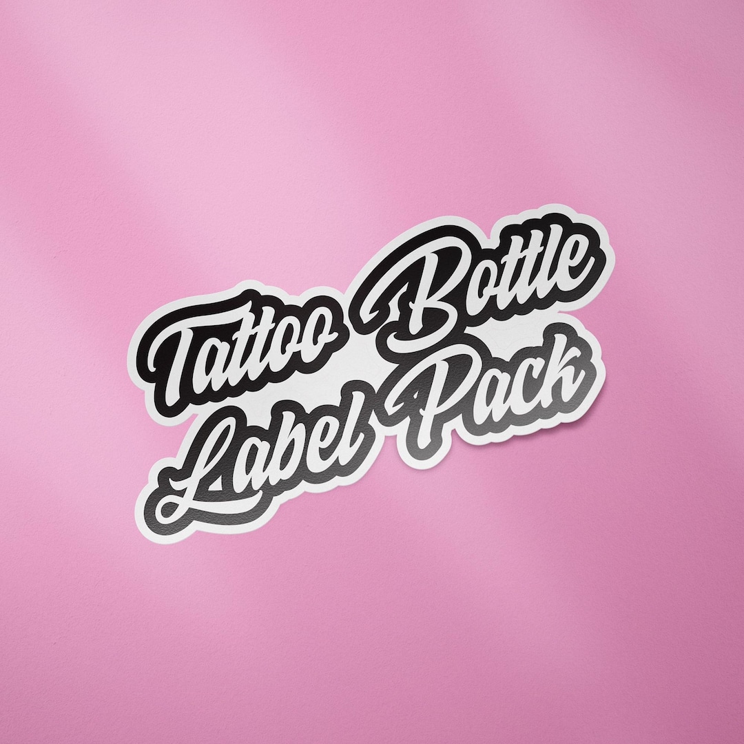 Custom Tattoo Bottle Labels Pack, Tattoo Stickers, Tattoo Labels ...