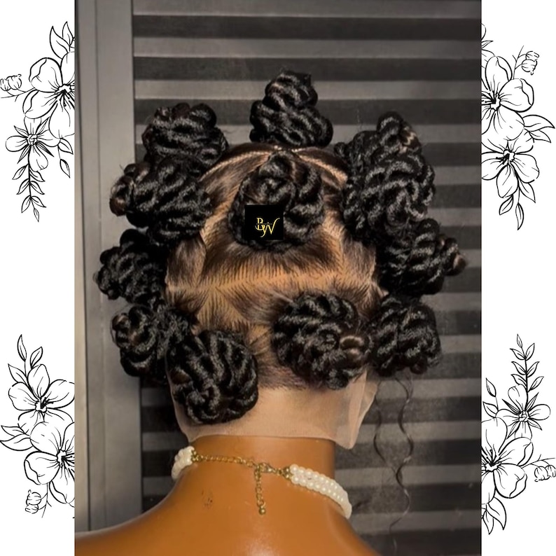 Knot Braided Bun Wig: Short Full Lace Front, Glueless Black Braids ...