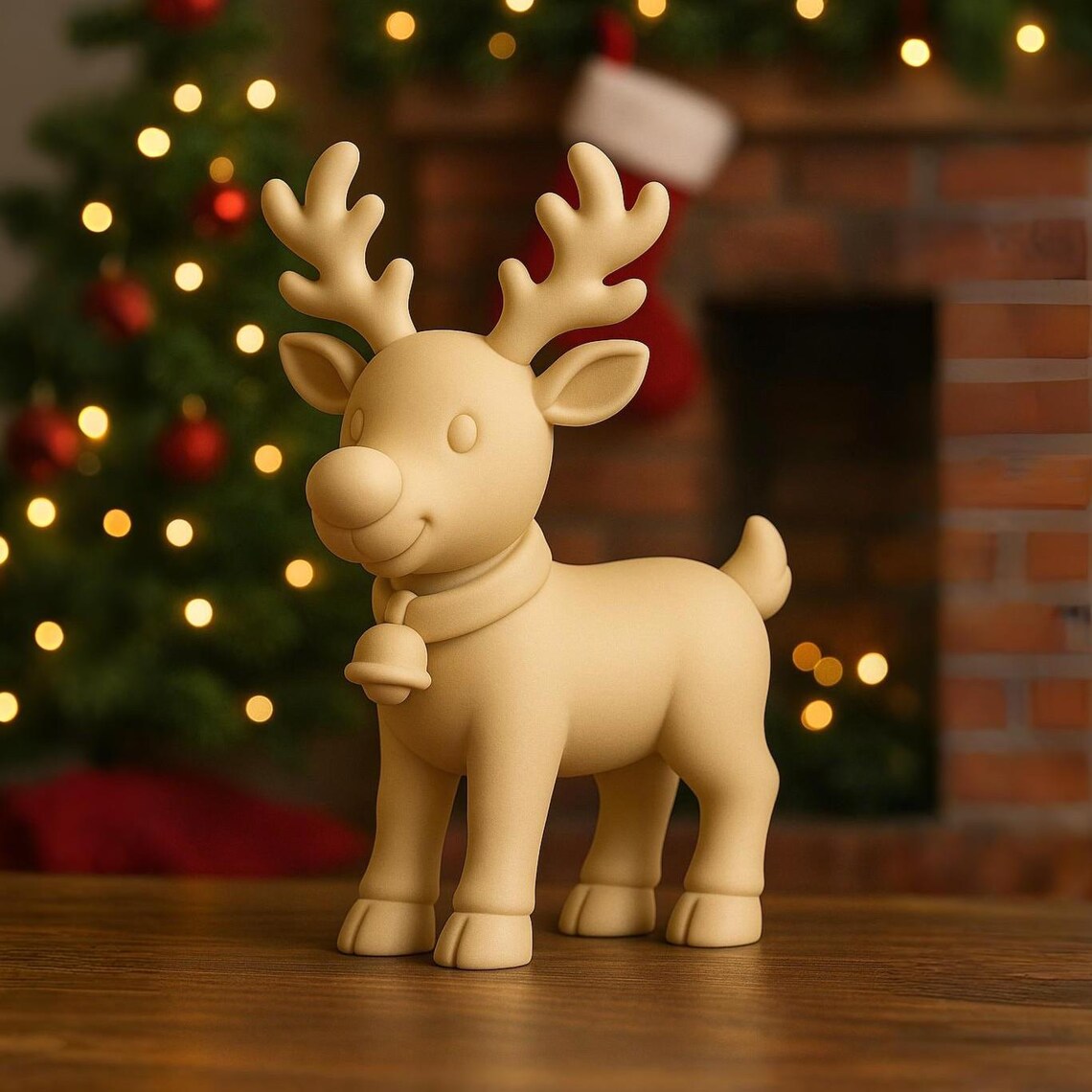 Cute Reindeer Figurine STL File | 3D Printable Christmas Deer Model ...