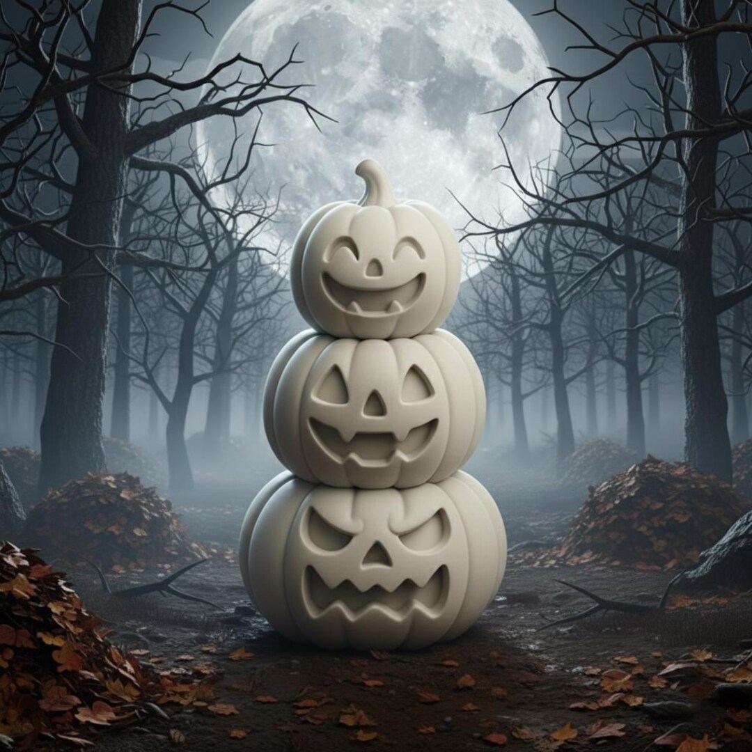 Halloween Pumpkin Tower STL File | 3D Printable Stacked Jack O ...