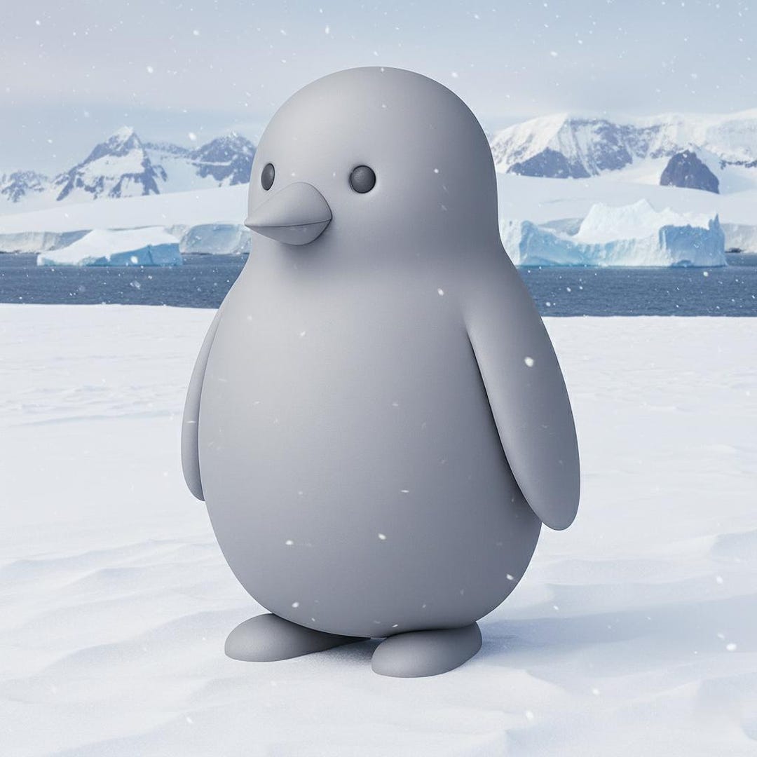Cute Penguin Figurine STL File | 3D Printable Winter Animal Model ...
