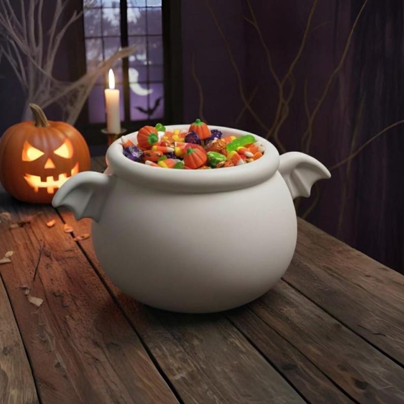 Halloween Candy Bowl STL File | Witch Cauldron STL | 3D Printable ...