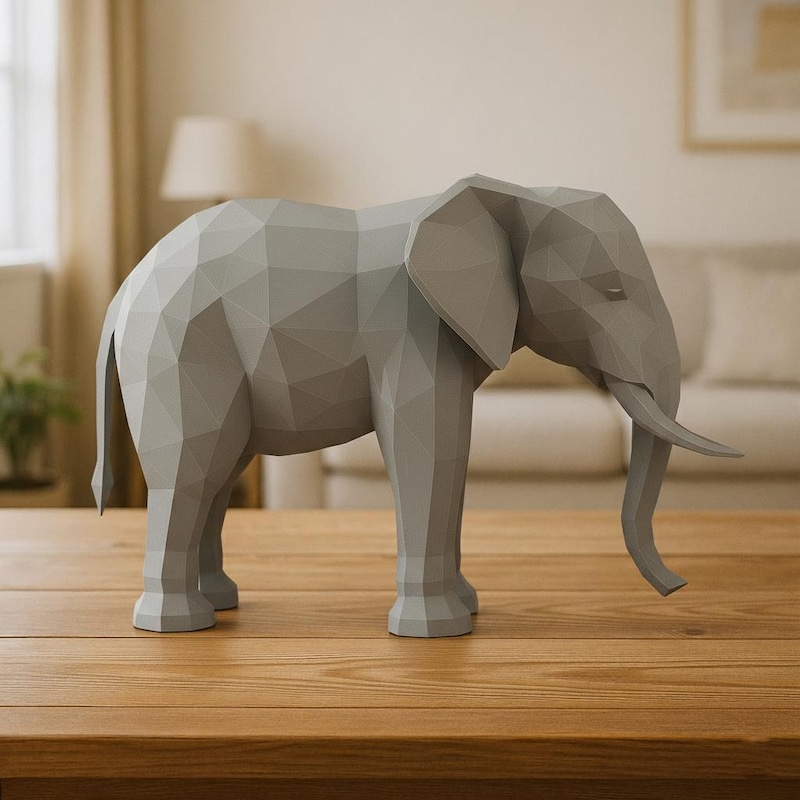 Geometric Elephant - Etsy