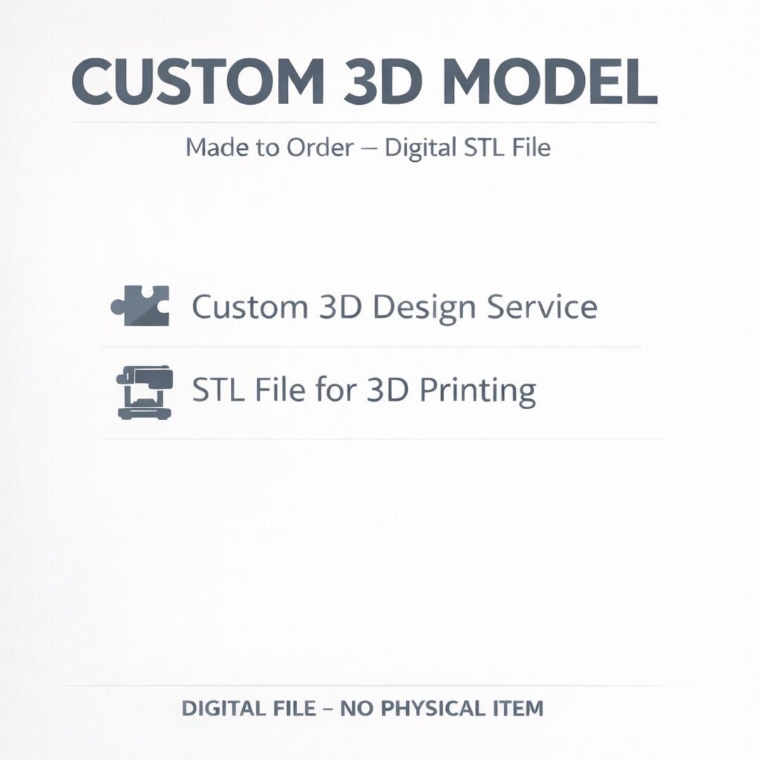 Custom 3D Model Service | Made to Order STL File | 3D Printing Design ...