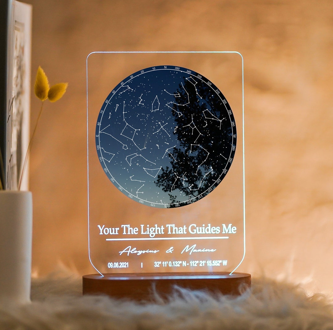 Custom Star Map Led Lights - Custom Name Sign Lights - Acrylic Night ...