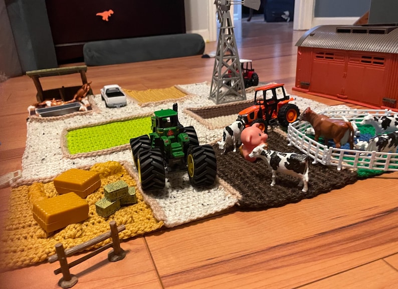 Crocheted Farm Playmat - Etsy