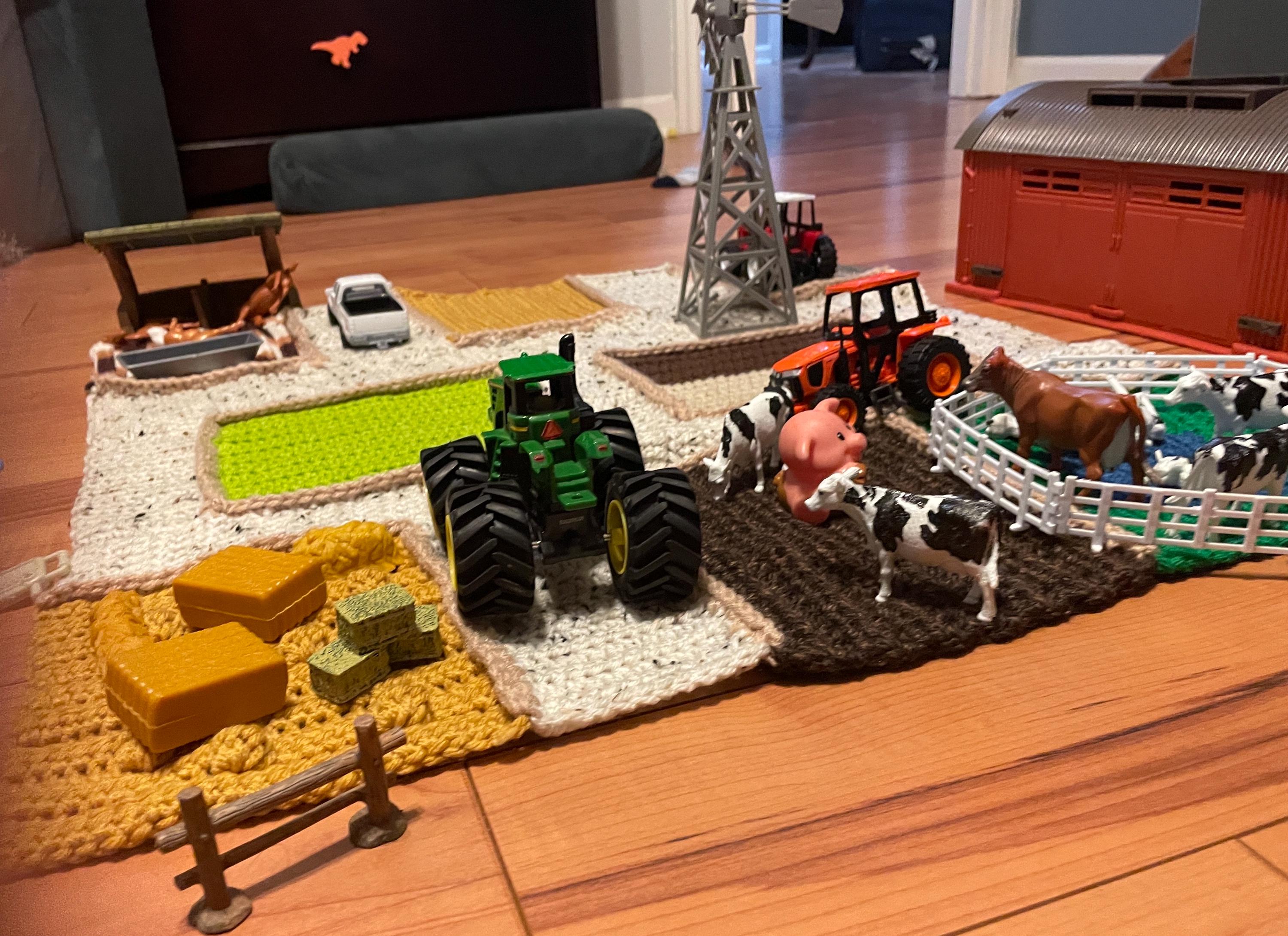 Crocheted Farm Playmat - Etsy