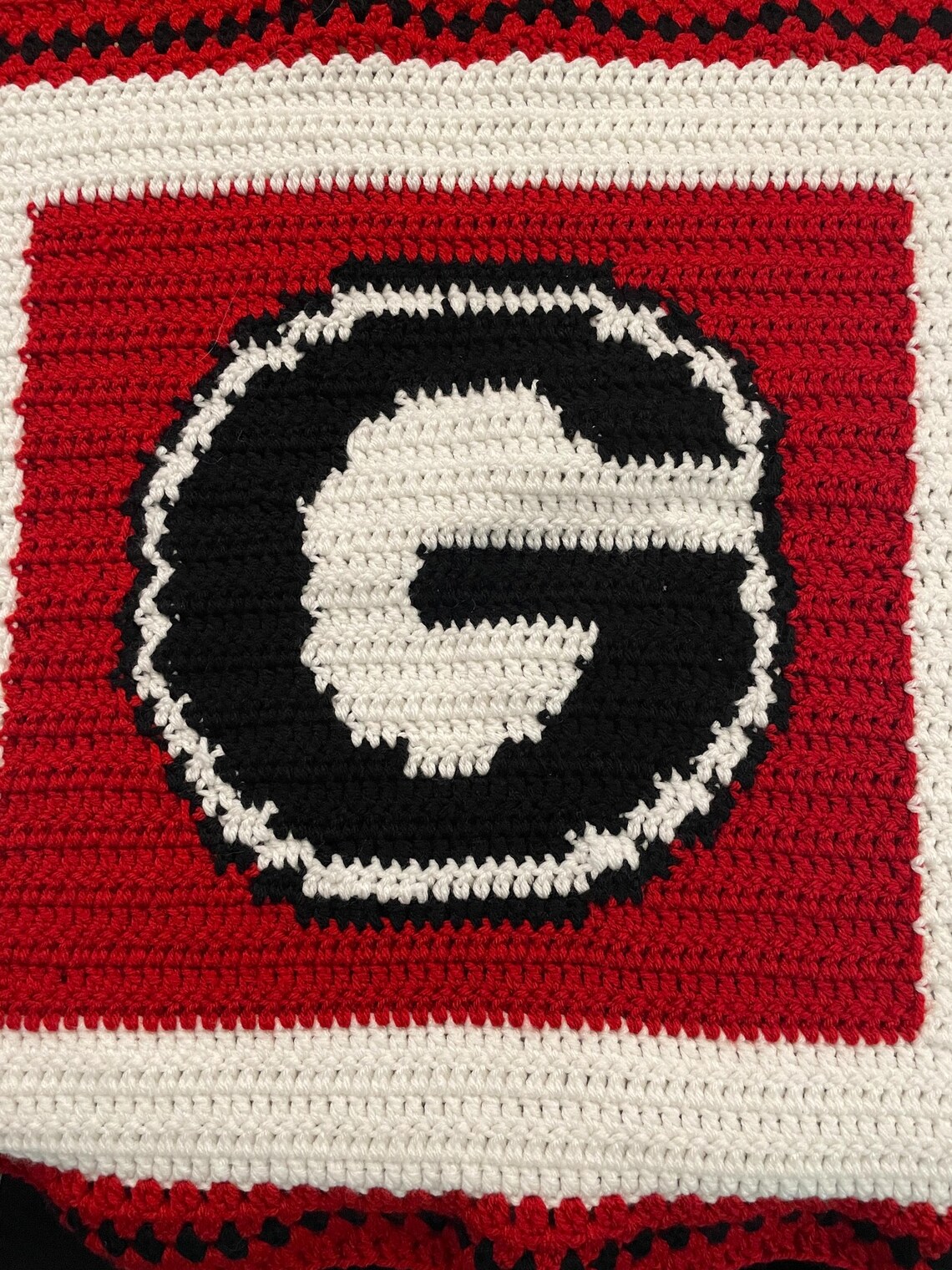 Crocheted Georgia Bulldogs Baby Blanket - Etsy