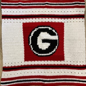 Crocheted Georgia Bulldogs Baby Blanket - Etsy