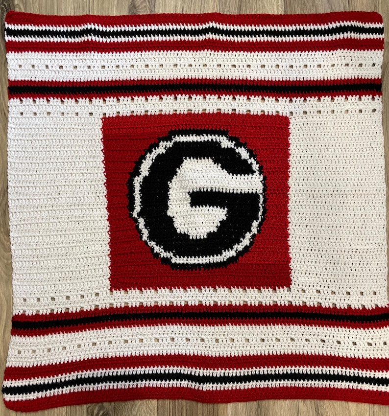 Crocheted Georgia Bulldogs Baby Blanket - Etsy