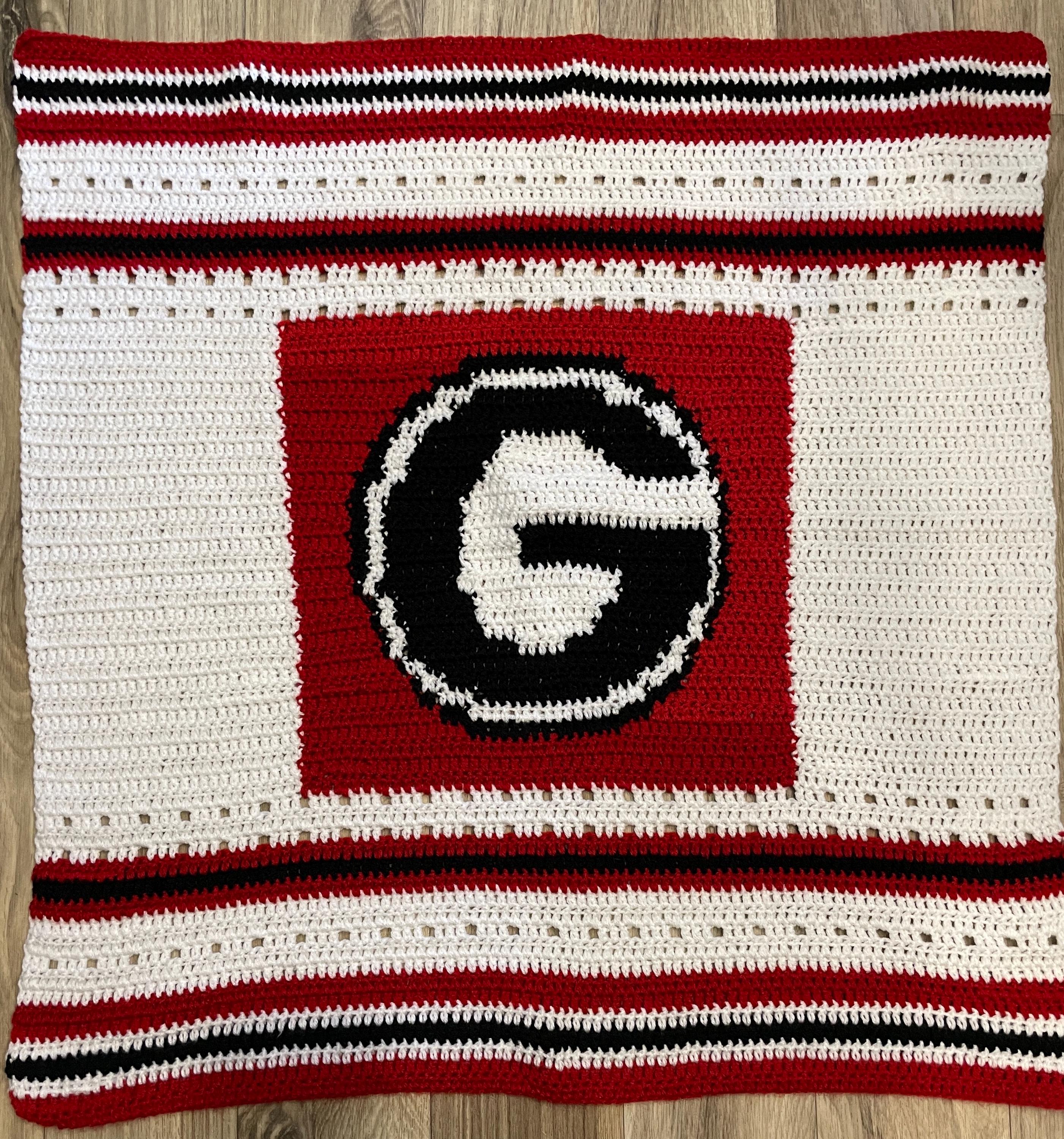 Crocheted Georgia Bulldogs Baby Blanket - Etsy