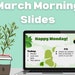 March Slide Template | EDITABLE | Teacher Resources | Powerpoint ...