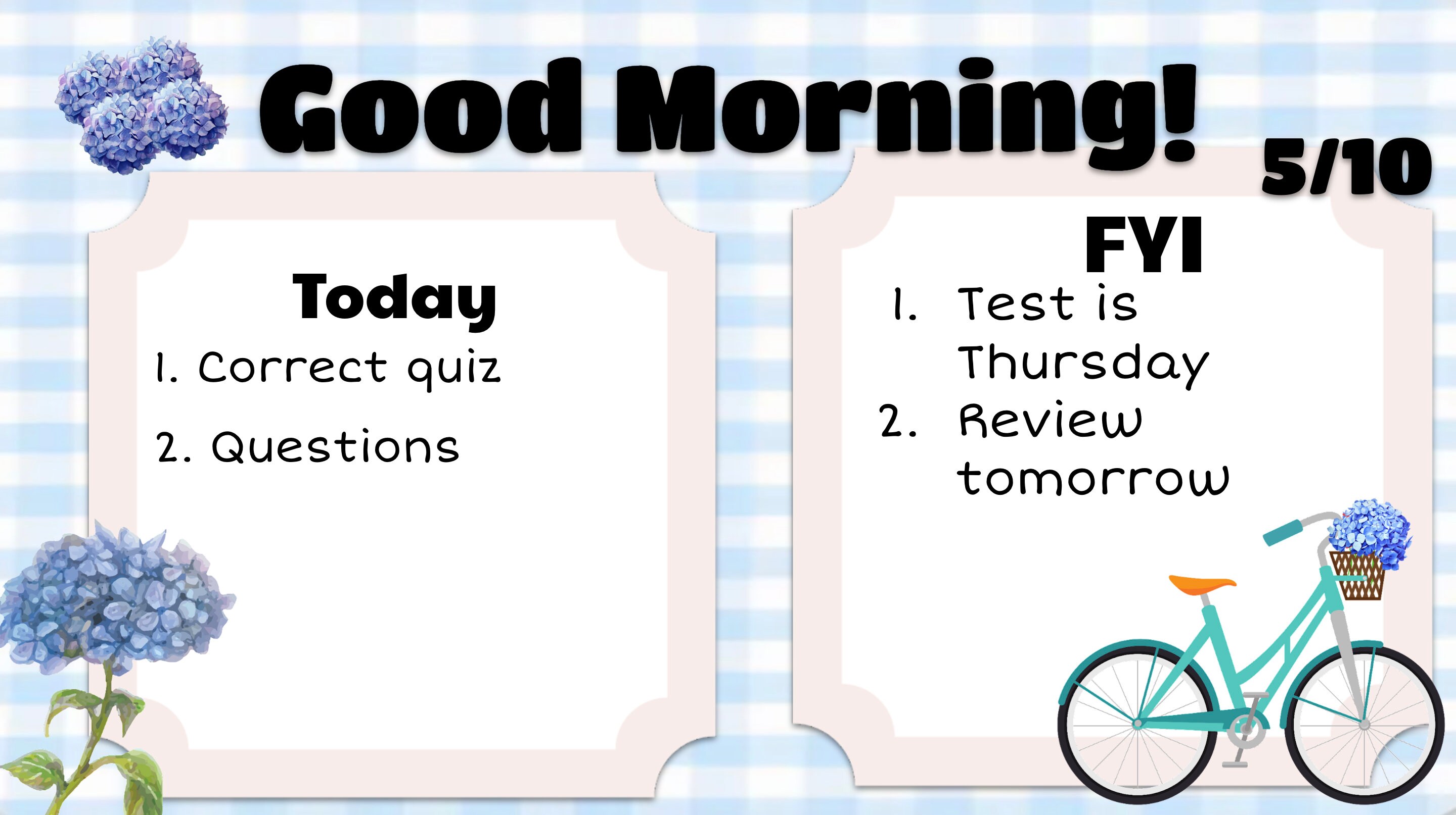 Gingham Classroom Slide Template | EDITABLE | Teacher Resources ...