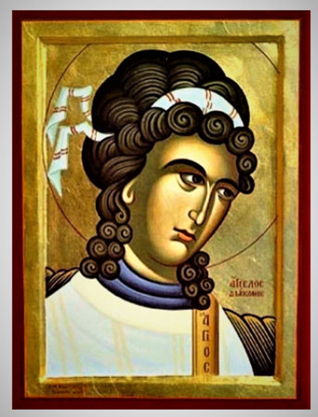Icon Wooden Lithography Angel - Etsy