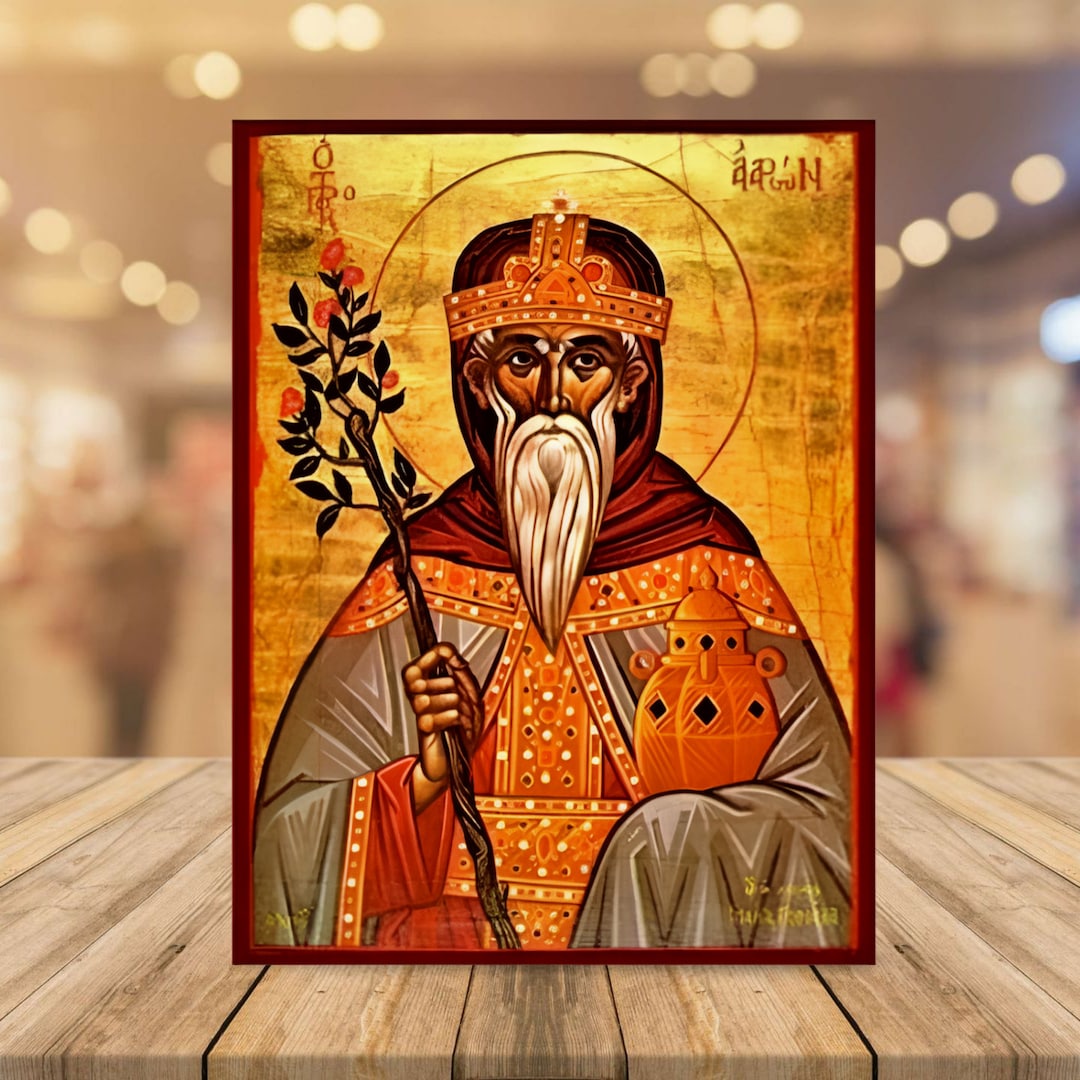 Icon Lithography Prophit Aaron - Etsy