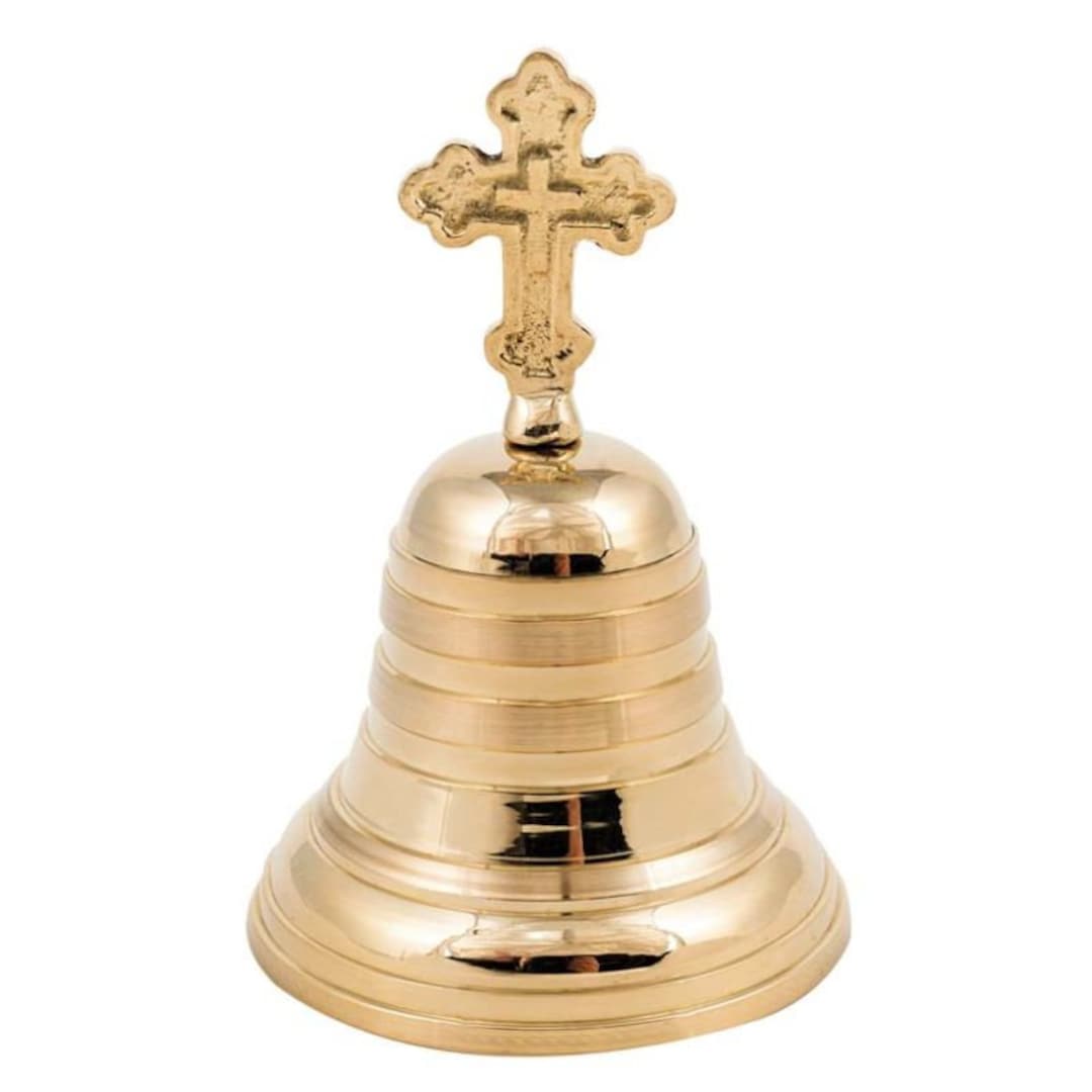 Vintage Christian Brass Bell With Cross on the Handle Church Bell ...