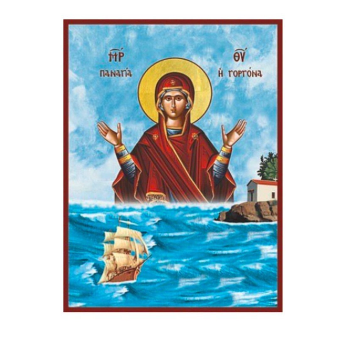 Virgin Mary the Mermaid , Handmade Greek Orthodox Icon , Lithography - Etsy