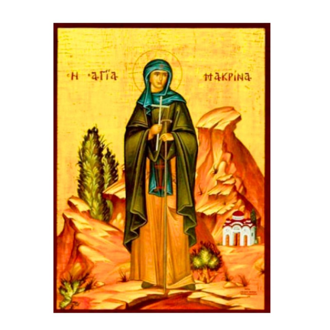 Saint Makrina Iconthe Sister of Saint Vasilio Handmade Greek - Etsy