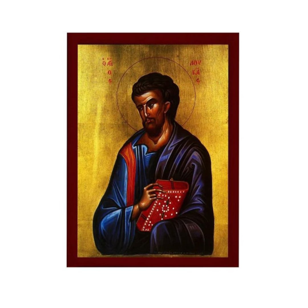 Saint Luke Icon Handmade Greek Orthodox Icon Byzantine Art - Etsy