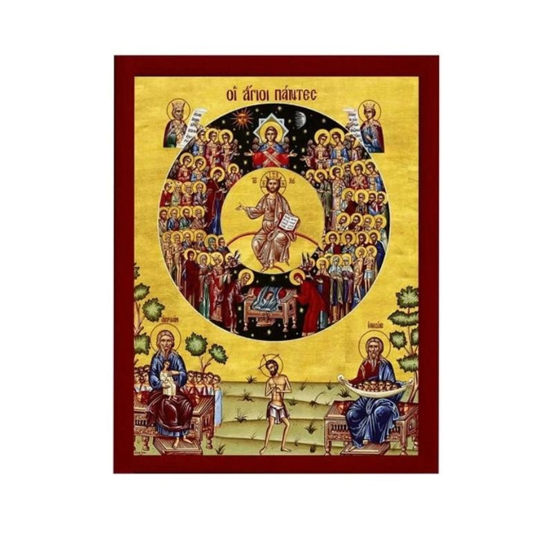 Synaxis of All Saints Icon Handmade Greek Orthodox Icon of - Etsy
