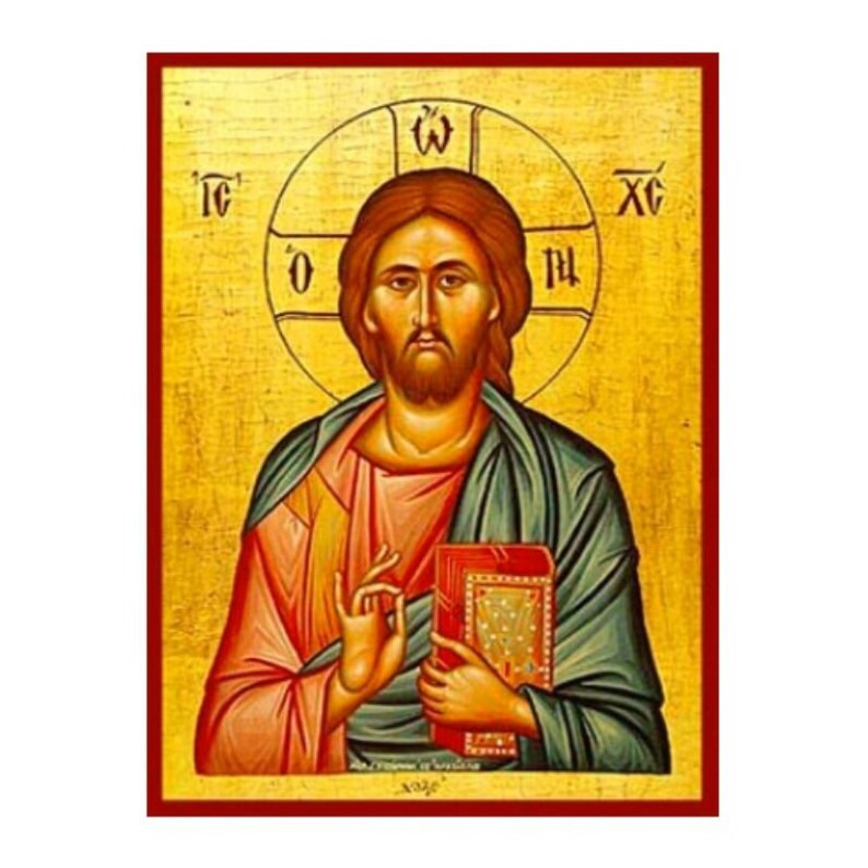 Jesus Blessed Handmade Greek Orthodox Icon Lithography - Etsy