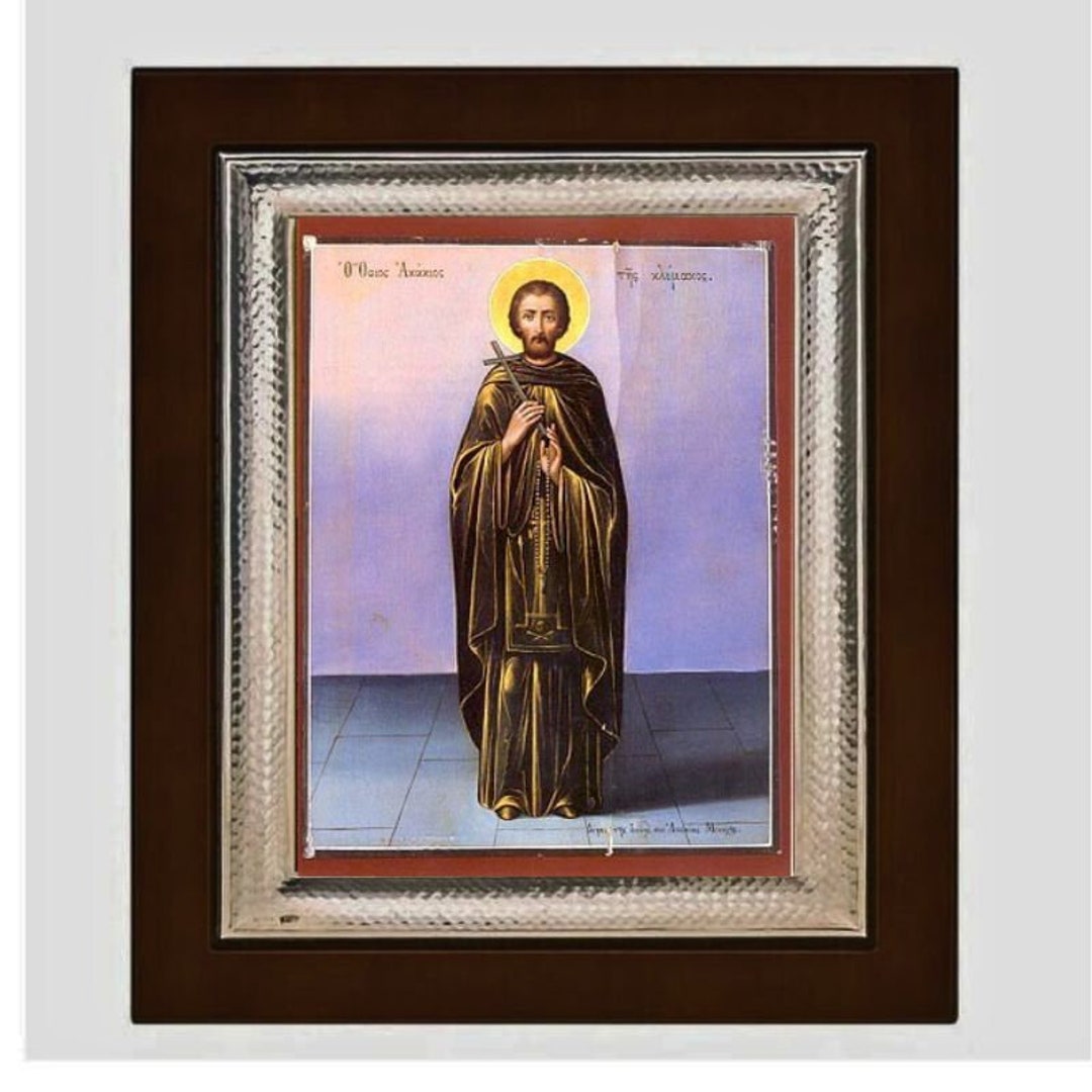 Icon With Silver Frame 925 Saint Acacius 26,5cm X 21,5cm - Etsy