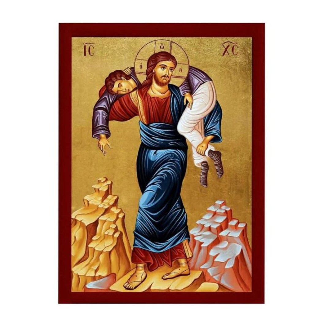 Jesus Christ Icon the Good Samaritan Handmade Greek Orthodox - Etsy UK
