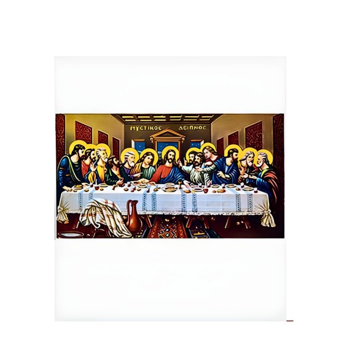 The Last Supper Icon, Handmade Greek Orthodox Icon lithography - Etsy