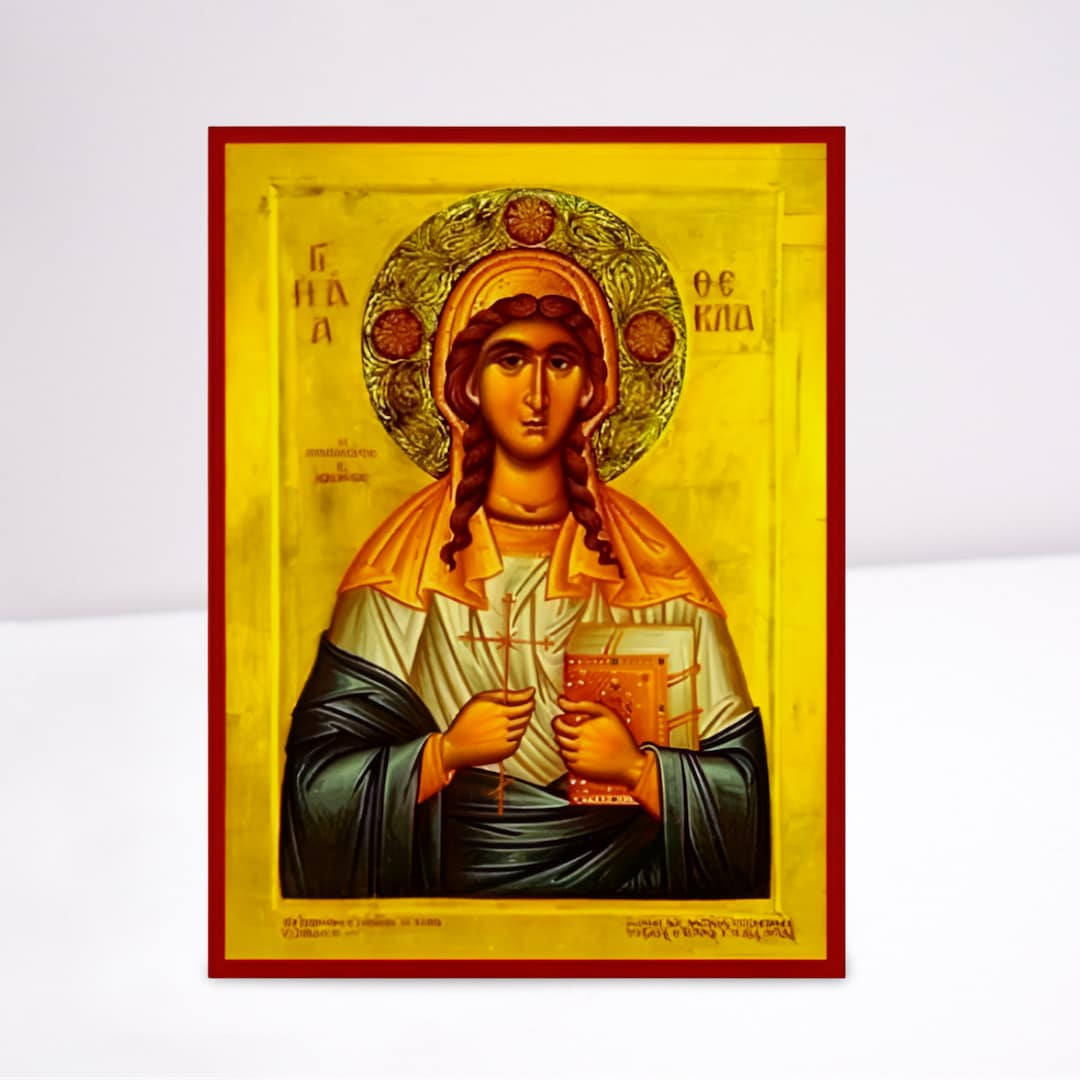 Saint Thekla, Handmade Greek Orthodox Icon , Lithography - Etsy