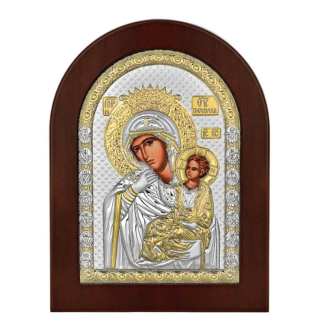 Icon Virgin Mary Paramythia-silver 925 and Gold Plated - Etsy