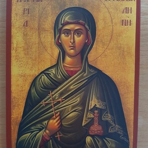 Saint Mary Magdalene Icon Handmade Greek Orthodox Icon of St - Etsy