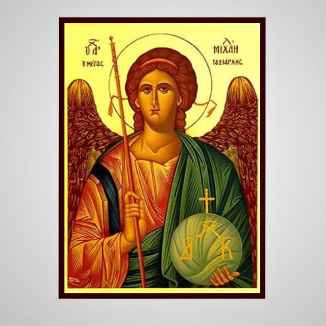 Icon Saint Michael a Religious Gift, Handmade Religious Wood Icon ...