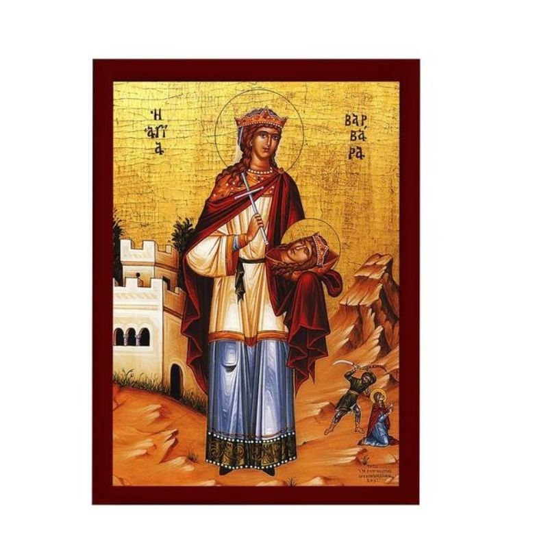 Saint Barbara Icon Handmade Greek Orthodox Icon of Great - Etsy