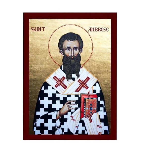 St Ambrose Icon - Etsy