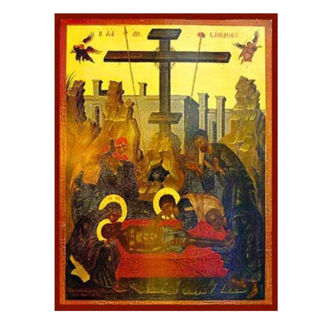 Icon Wooden Lithography Descent From the Cross - Etsy