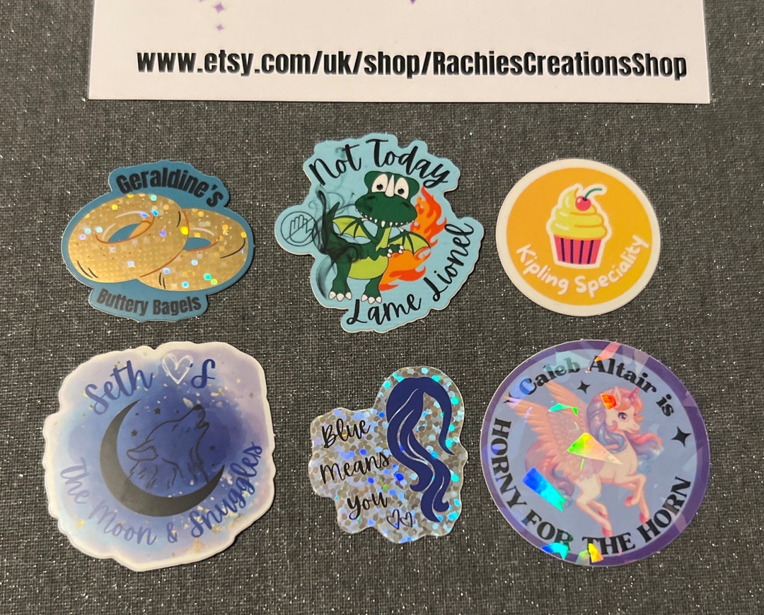 Zodiac Academy 6 X Mini Stickers, Seth, Caleb, Geraldine and More ...