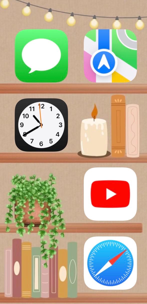 Bookshelf Ios18 Phone Background - Etsy