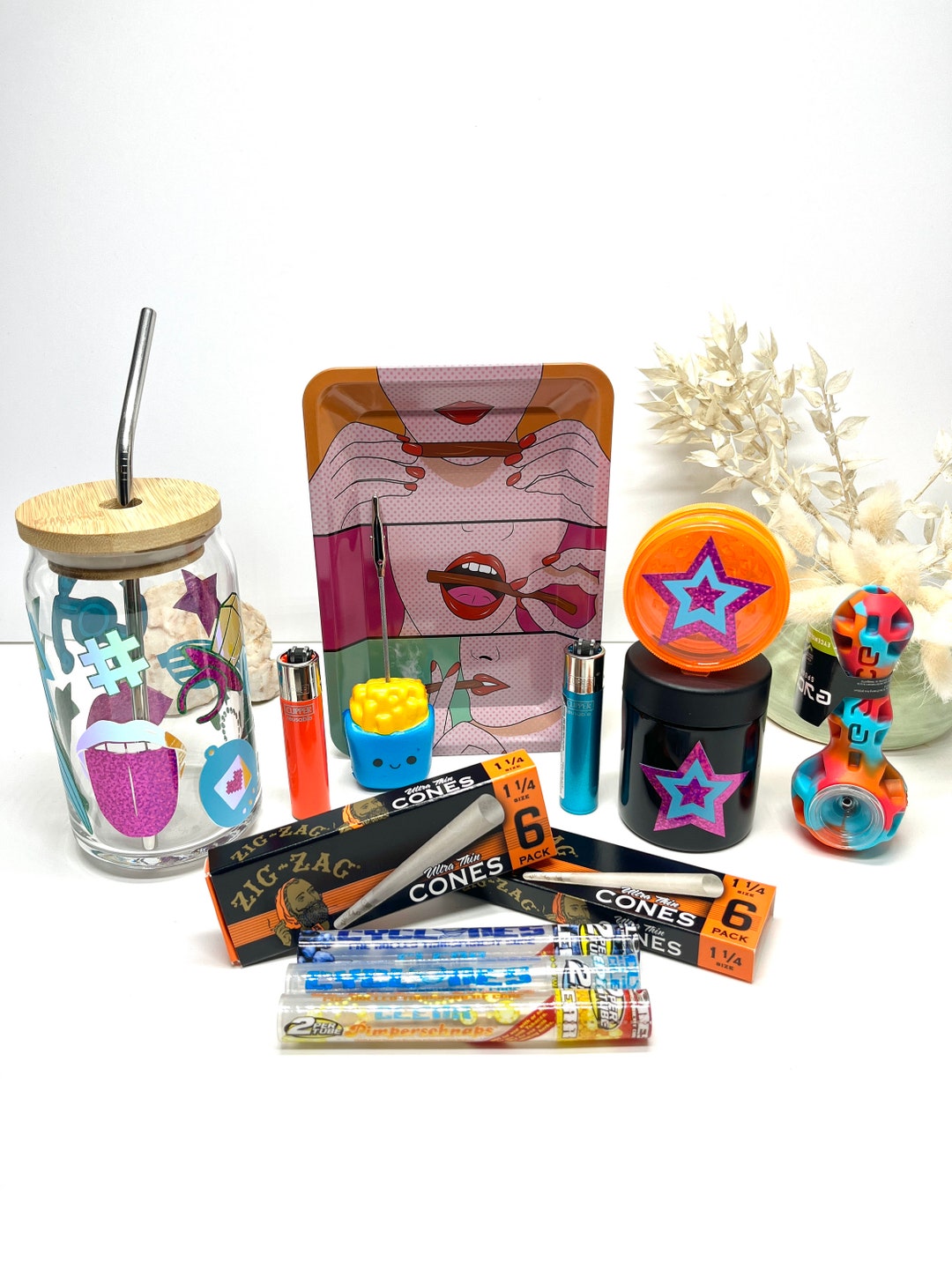 Orange & Blue 90s Girl Baddie Box Gift Set for Her Comic Pop Art ...