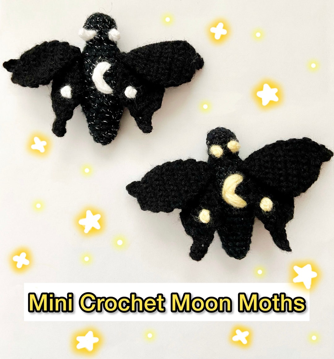 4” Handmade Crochet Moon Moth - Etsy