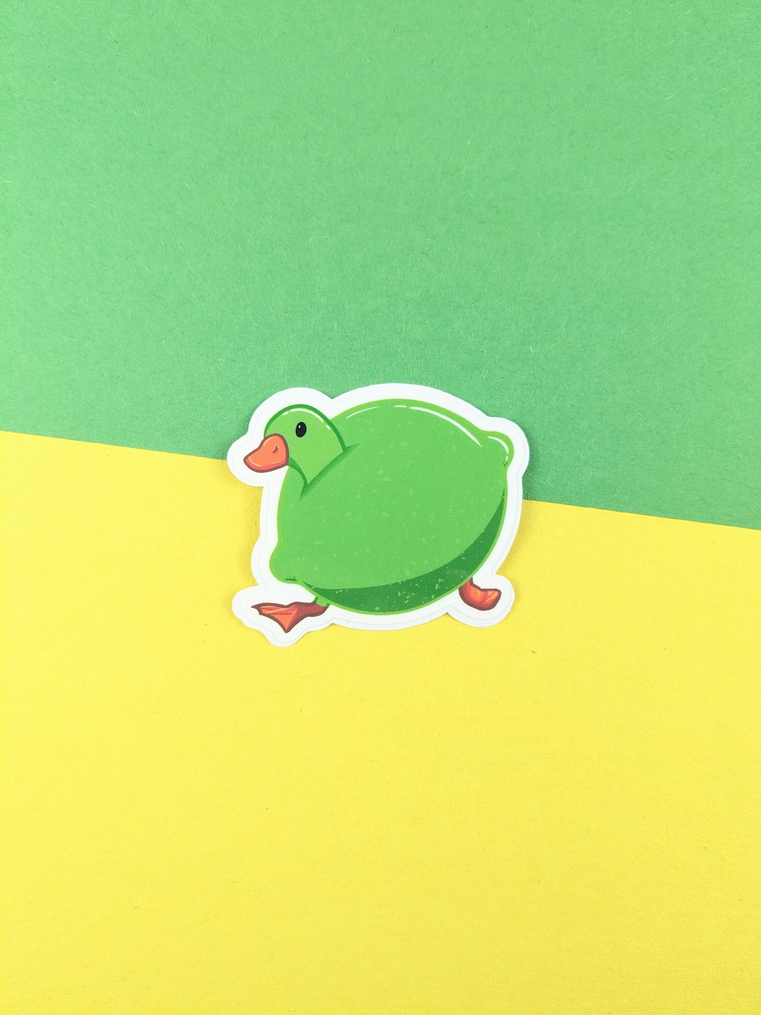 Lime Duck Sticker | Duck Themed Vinyl Stickers | Cute Summer Green ...